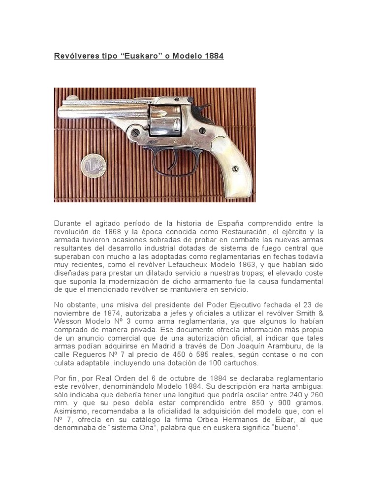 Revolver Euskaro | PDF | Revólver | Pistola