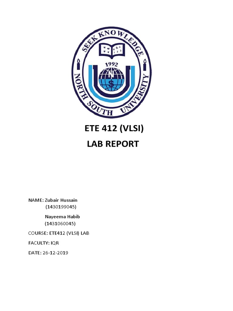 ETE 412 (VLSI) Lab Report | PDF