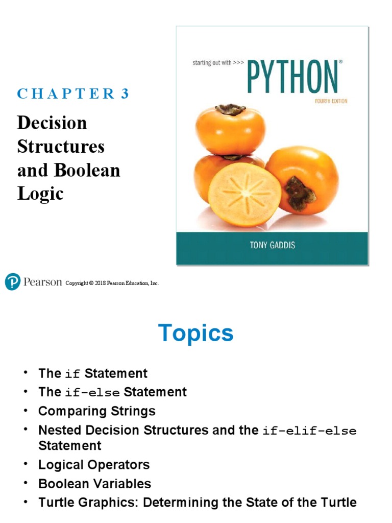 Gaddis Python 4e Chapter 03 | PDF | Boolean Data Type | Computer Programming