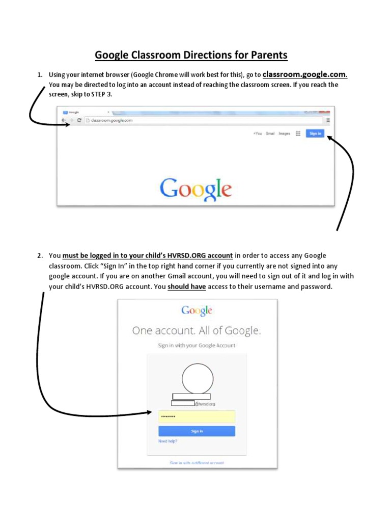 Googleclassroomdirections PDF | PDF