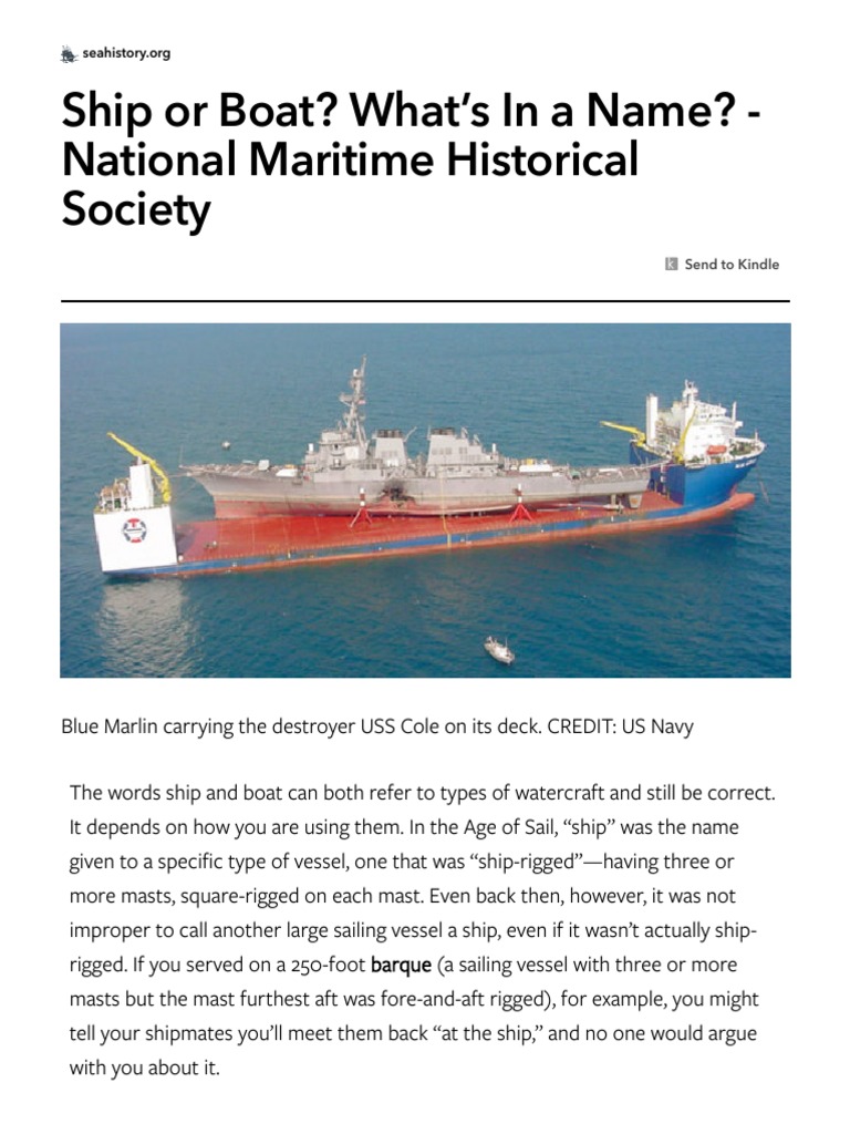 Ship vs. Boat: Key Differences Explained | PDF | Sailing Ships | Ships