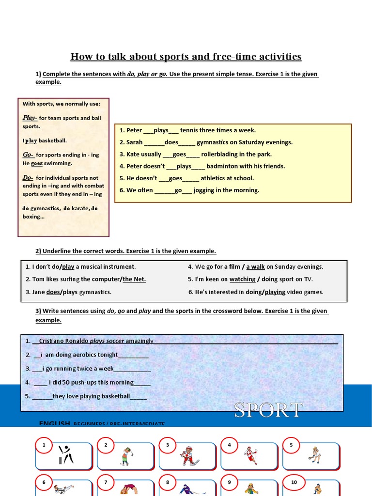 Sports Activities: Do, Play, Go Guide | PDF