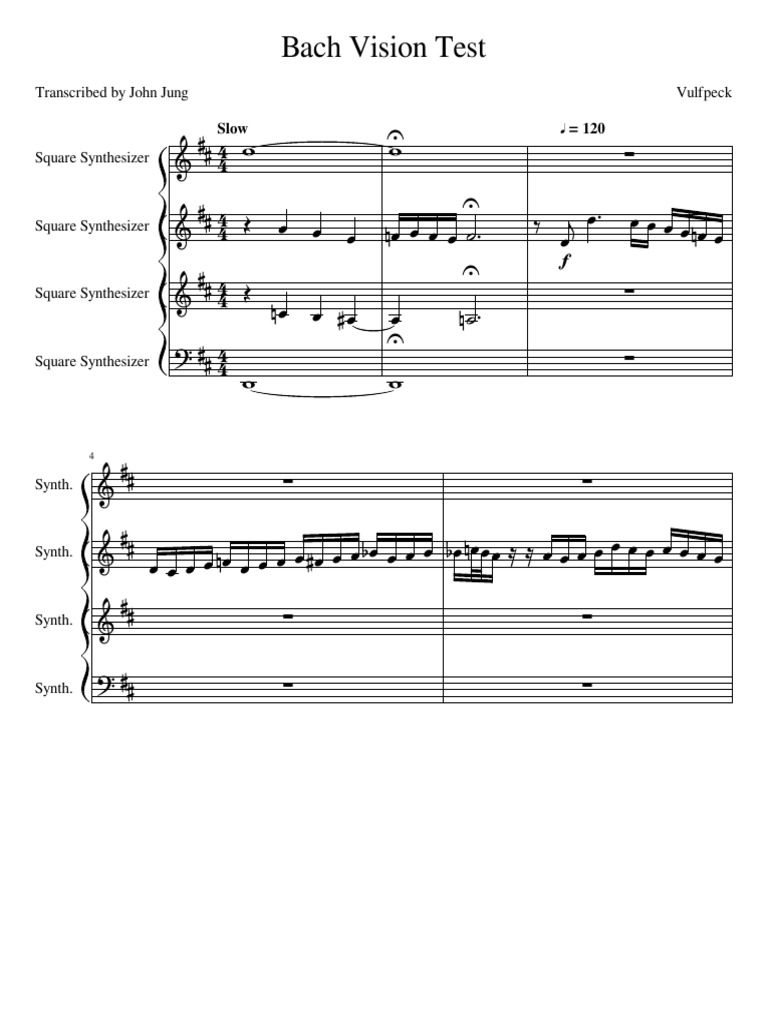 Bach Vision Test | PDF | Musicology | Sound Technology