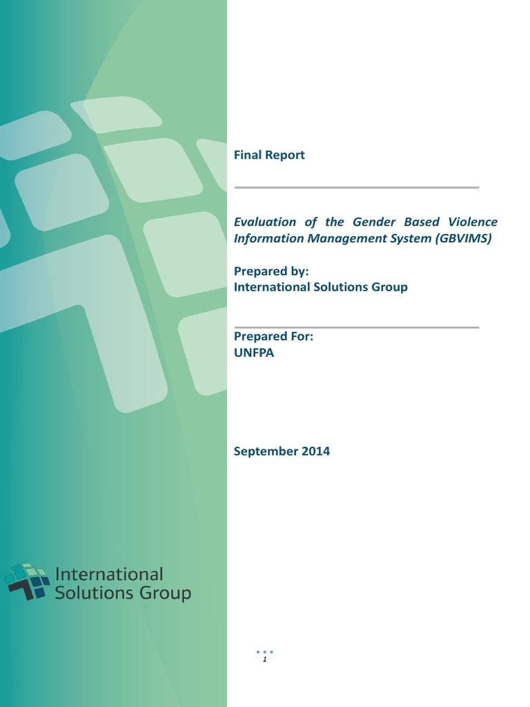 Final Report: Evaluation of The Gender Based Violence Information ...