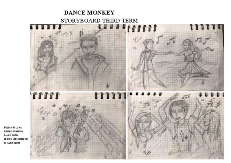 Dance Monkey: Storyboard Third Term | PDF
