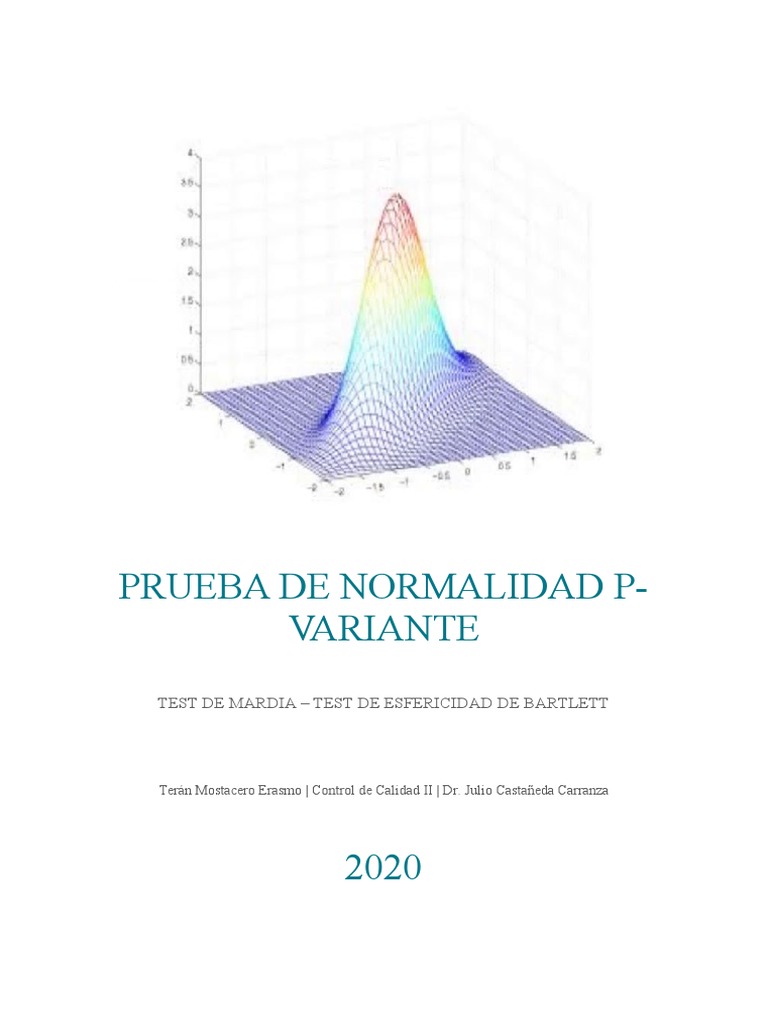 Prueba de Normalidad P Variante | PDF | Teoría de la estimación ...