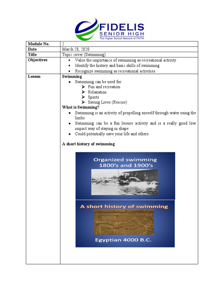 The Seven Basic Skills of Swimming and the Benefits of Recreational ...