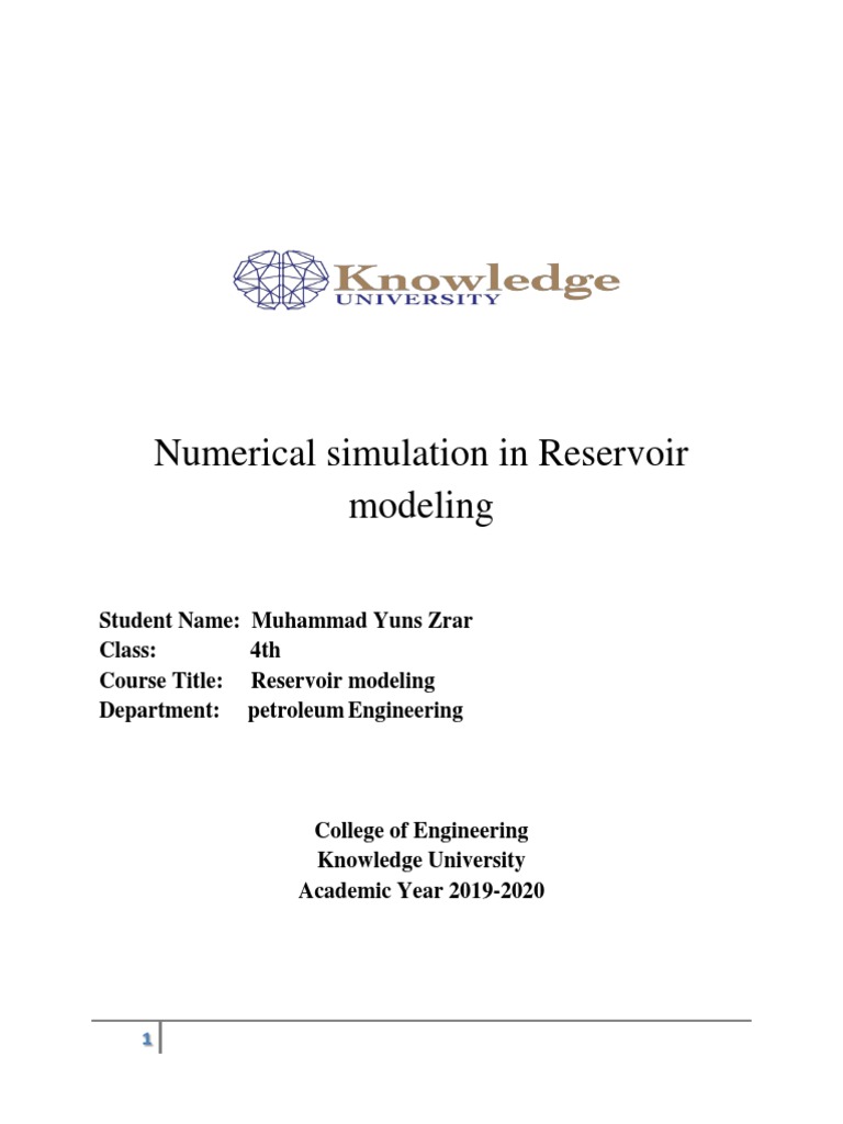 Numerical Simulation in Reservoir Modeling | PDF | Conceptual Model ...