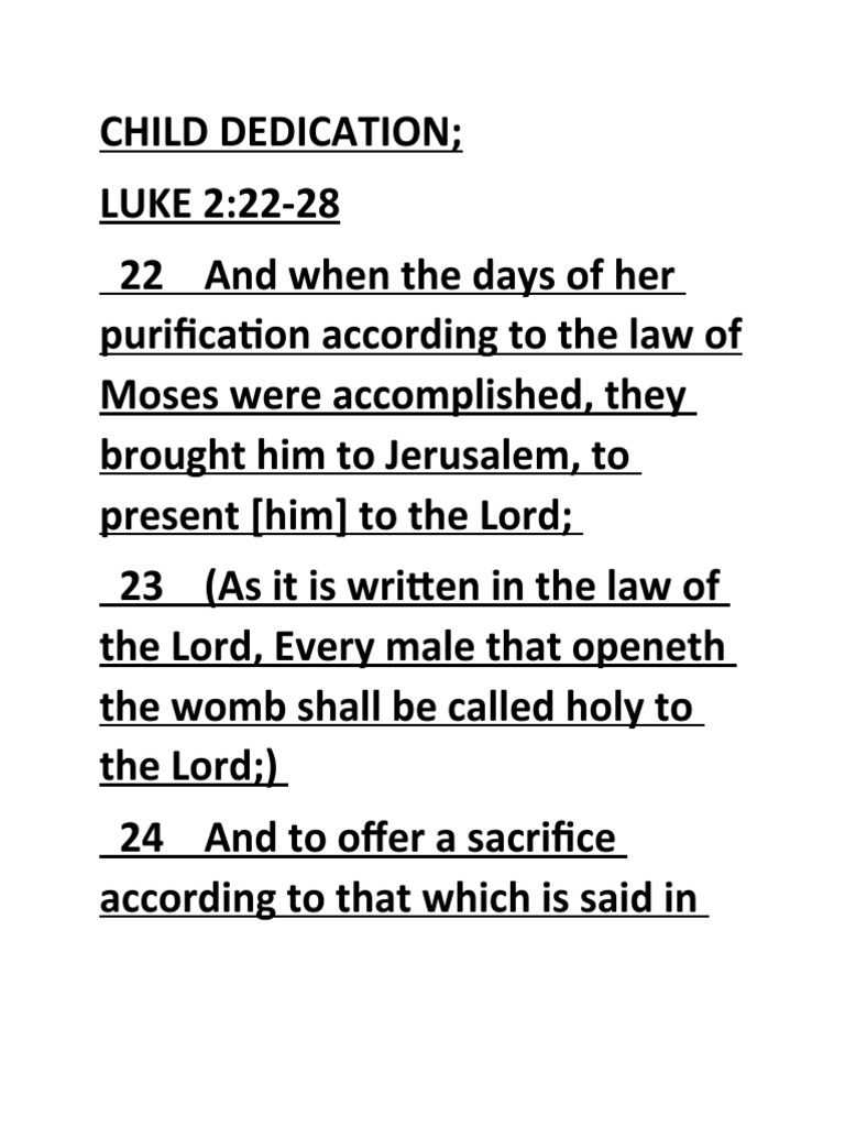 Child Dedication 6-28-2020 | PDF | Baptism | Repentance