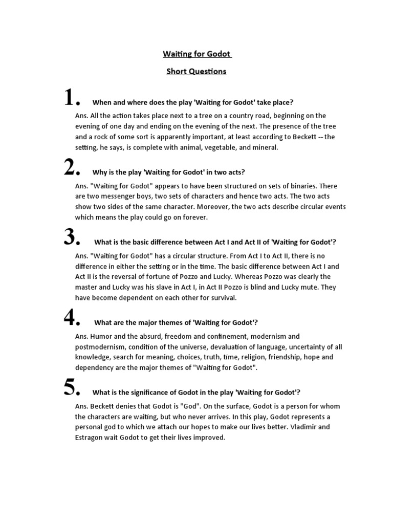 Key Themes in Waiting for Godot | PDF