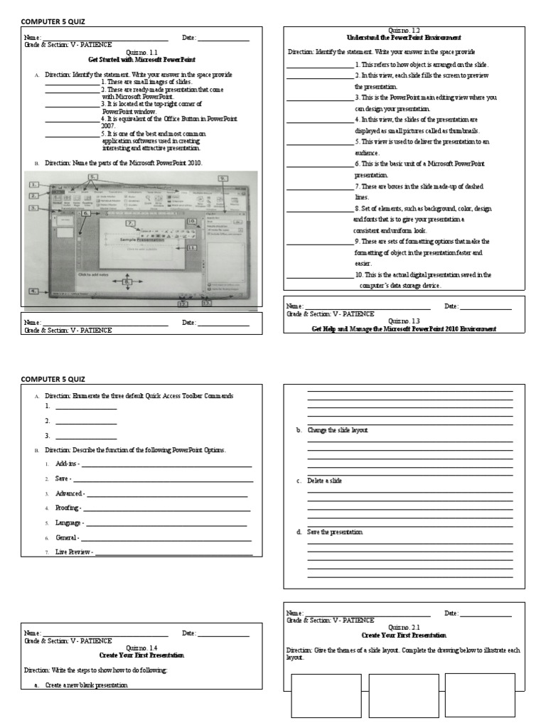 Quiz Grade 5 Computer | PDF | Media Technology | Computing