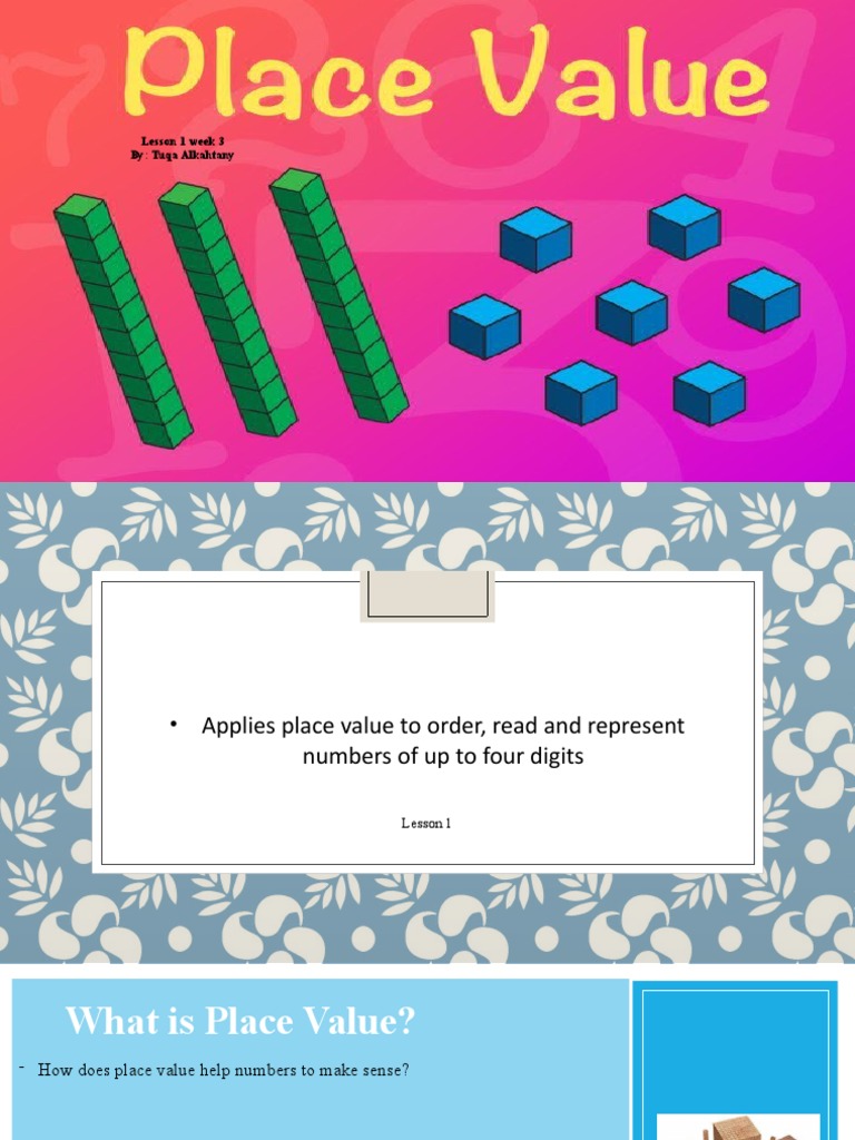 Place Value Whole Numbers | PDF | Notation | Mathematical Notation