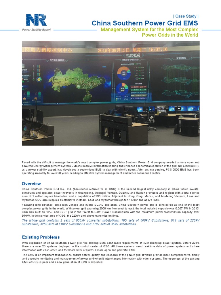 EMS China Southerm Power Grid SCADA | PDF | Electric Power Transmission ...