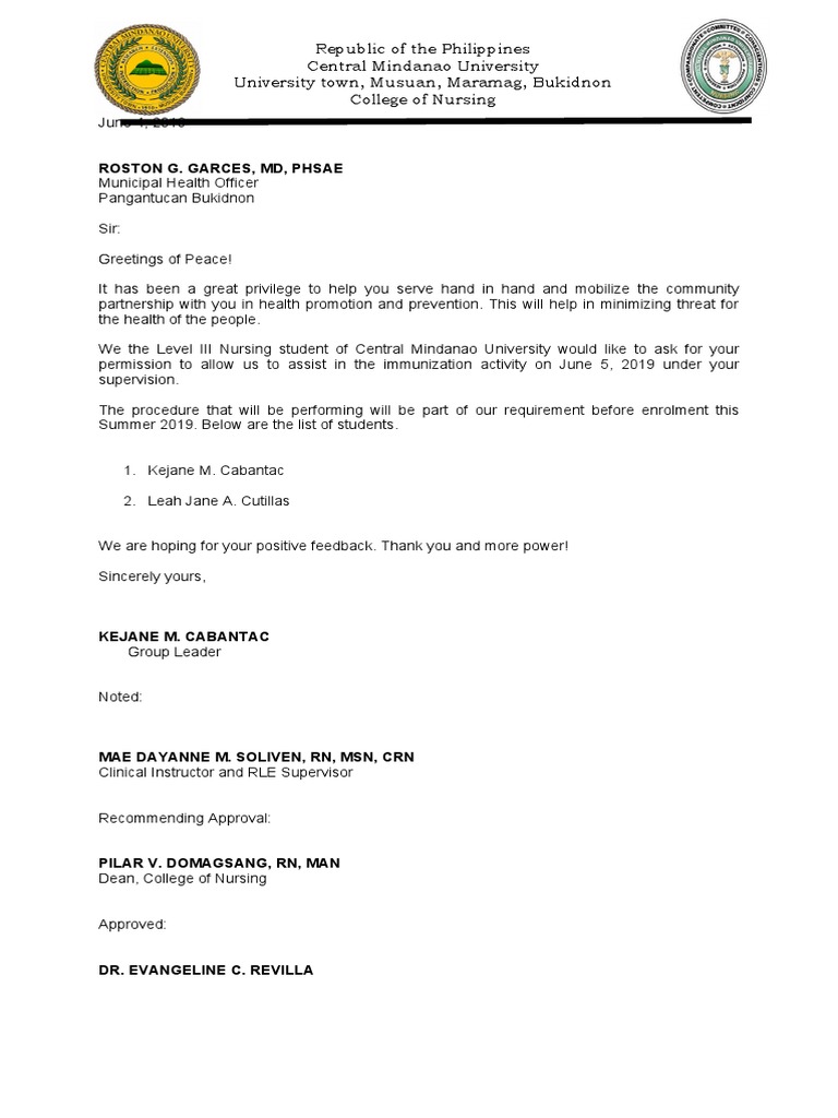 Republic of The Philippines Central Mindanao University University Town ...