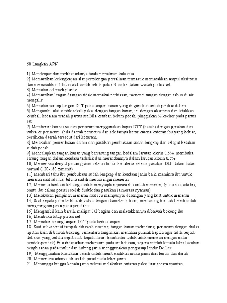 APN 60 Langkah | PDF