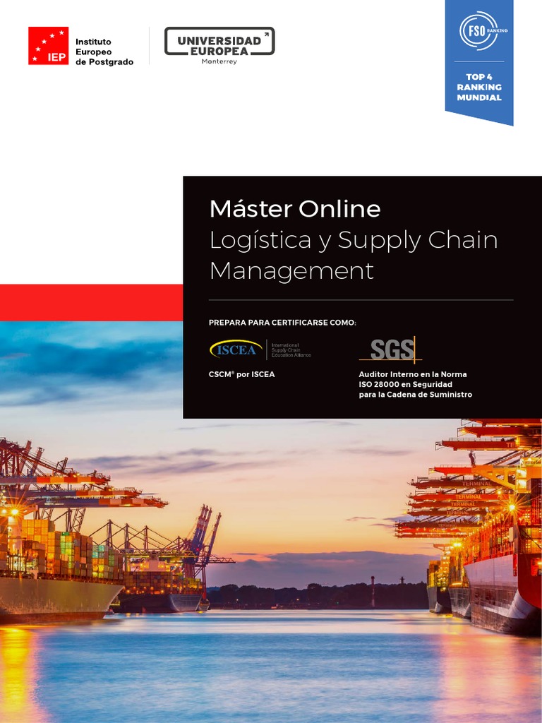 Master Supply Chain Management and Logistics | PDF | Escuela de ...