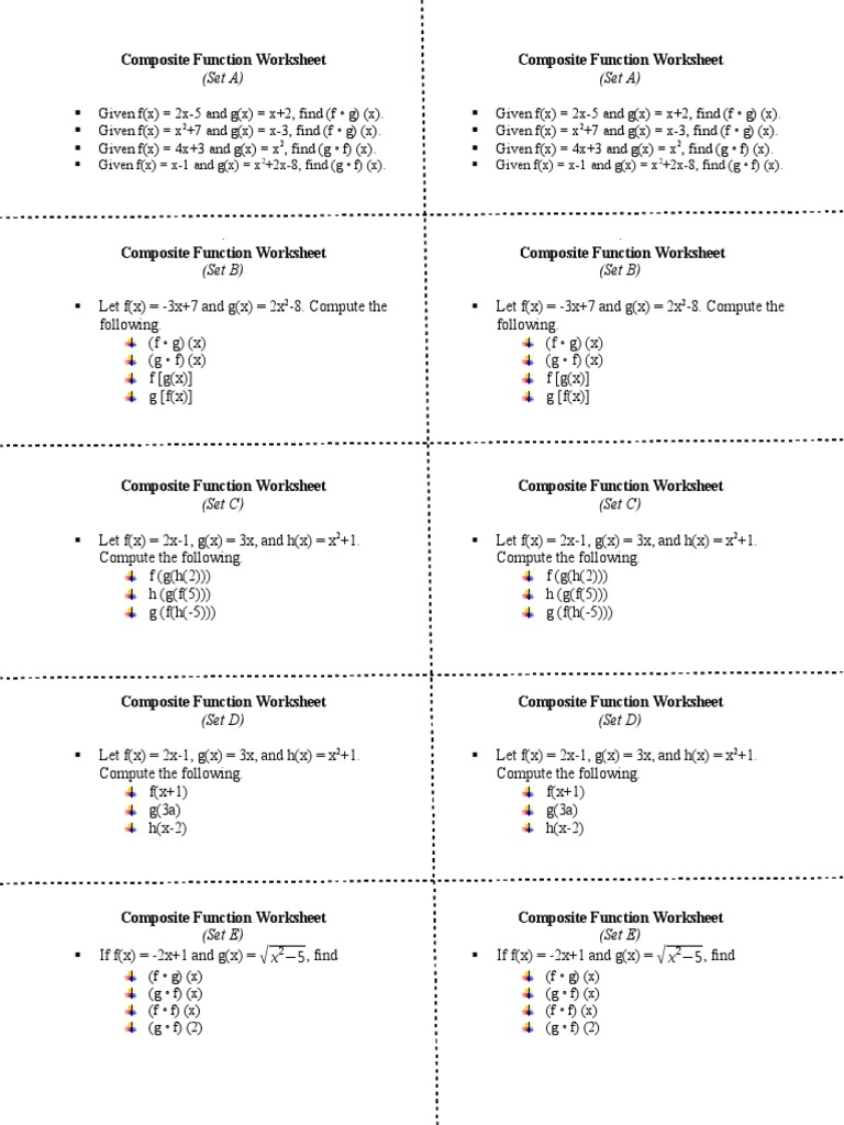 Composite Function - ACTIVITY | PDF
