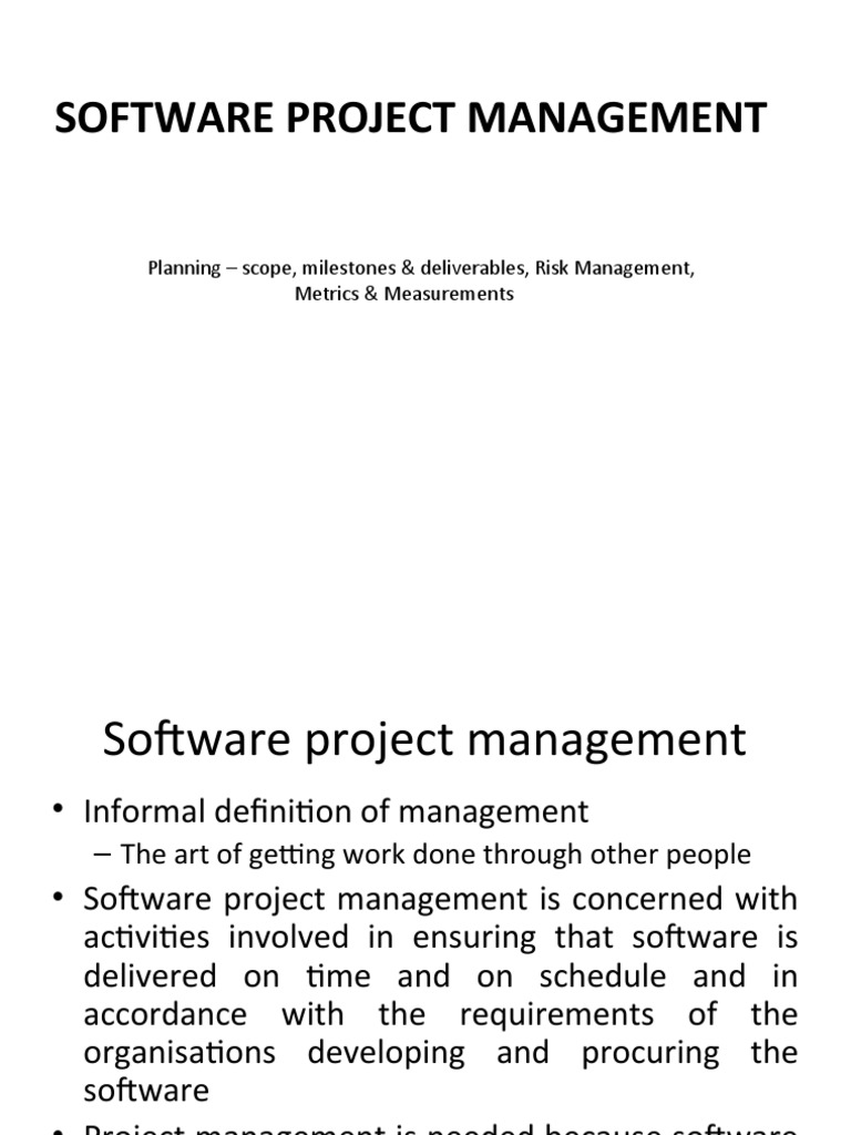 Software Project Management Essentials | PDF | Project Management ...