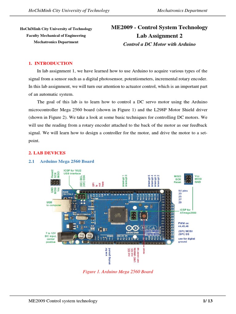 Me2009 - Control System Technology Lab Assignment 2: Hochiminh City ...