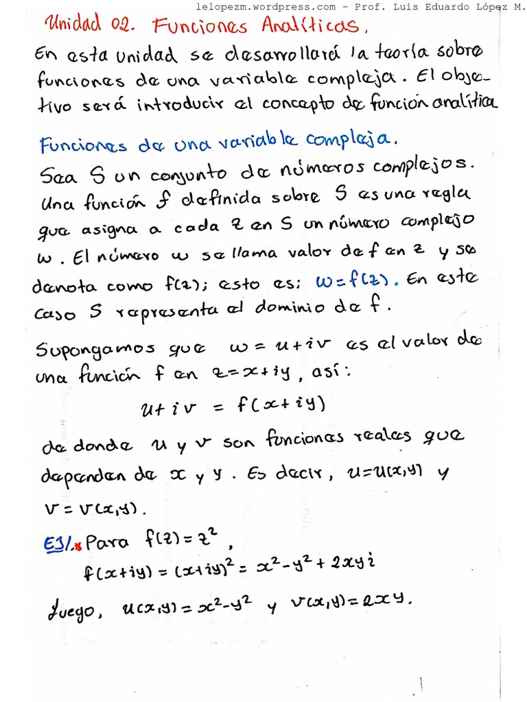 Teoria Funciones Variable Compleja | PDF