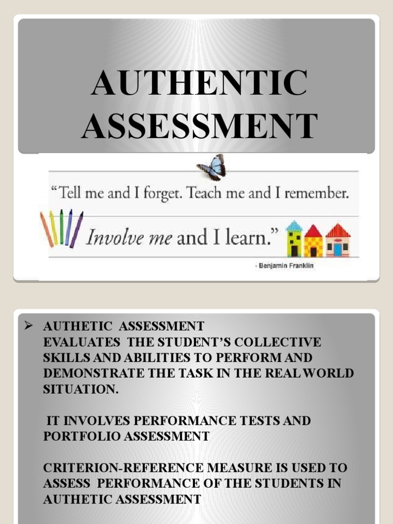 Authentic Assessment | PDF | Educational Assessment | Pedagogy