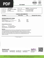 Typhoid Test Report | PDF | White Blood Cell | Blood