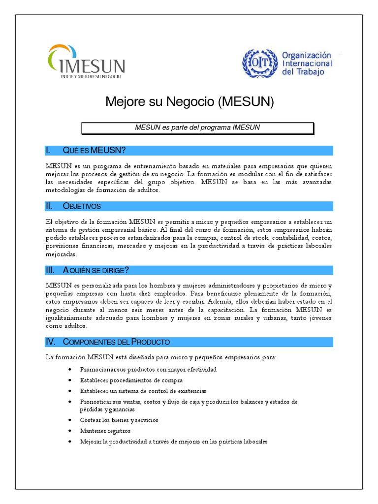 Capacitación Empresarial MESUN | PDF | Marketing | Business