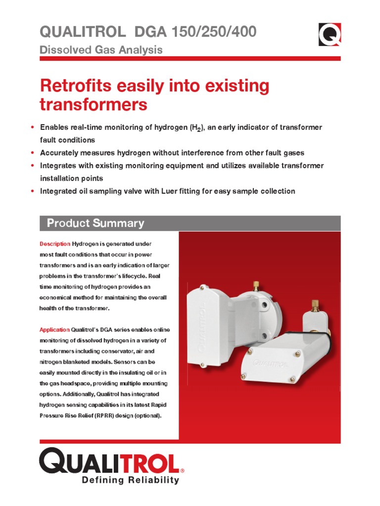 Retrofits Easily Into Existing Transformers: Qualitrol DGA 150/250/400 ...
