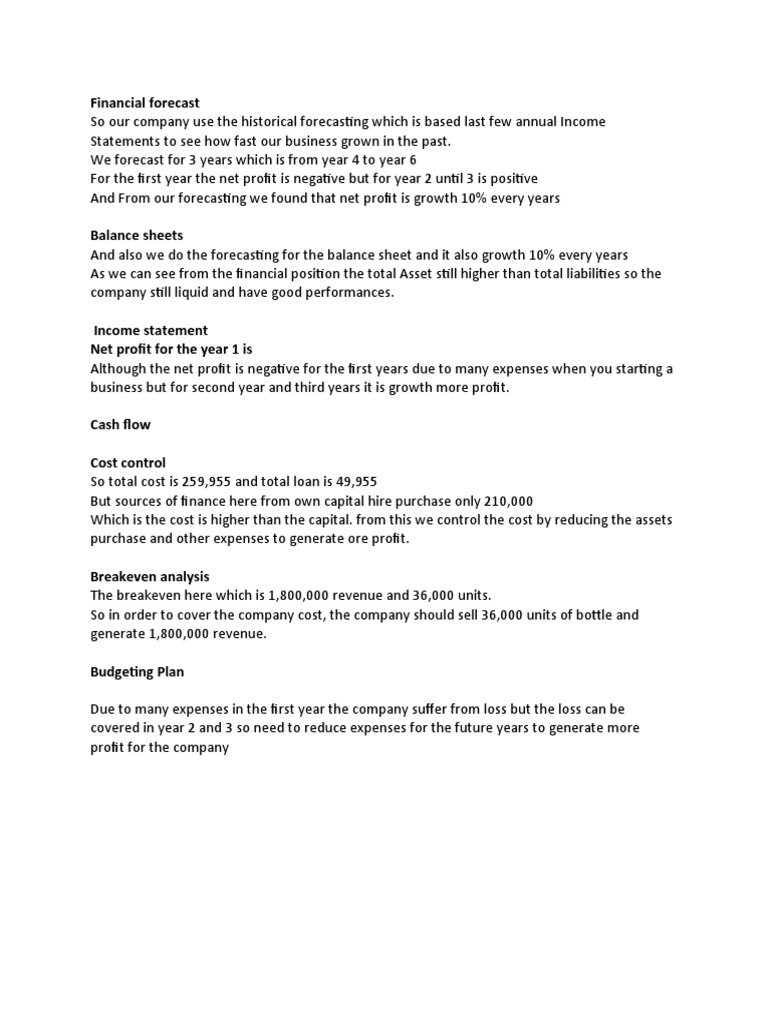 Financial Forecast-Word | PDF | Business | Finance & Money Management