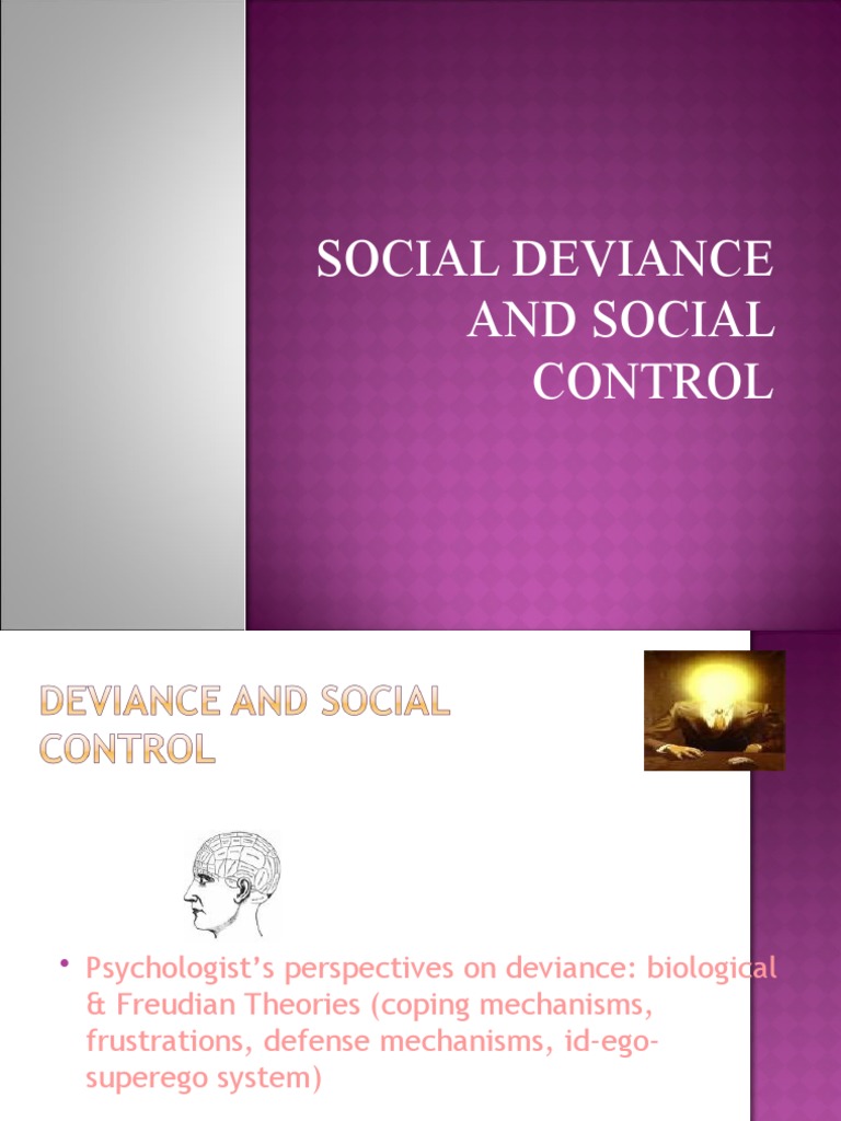 Social Deviance and Social Control | PDF | Deviance (Sociology ...