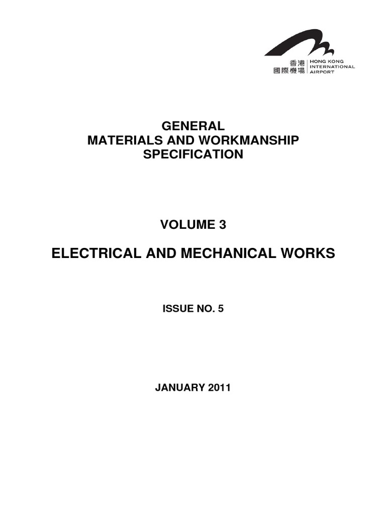 General Materials & Workmanship Spec | PDF | Power Supply | Electrical ...