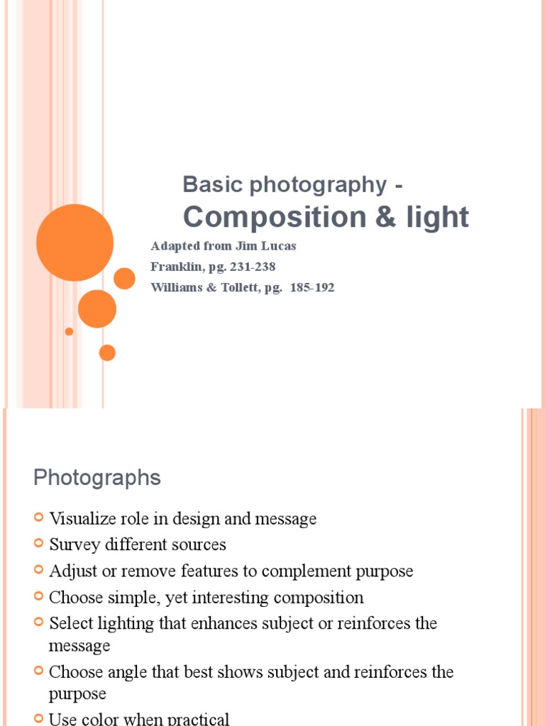 Photography | PDF | Composition (Visual Arts) | Optics