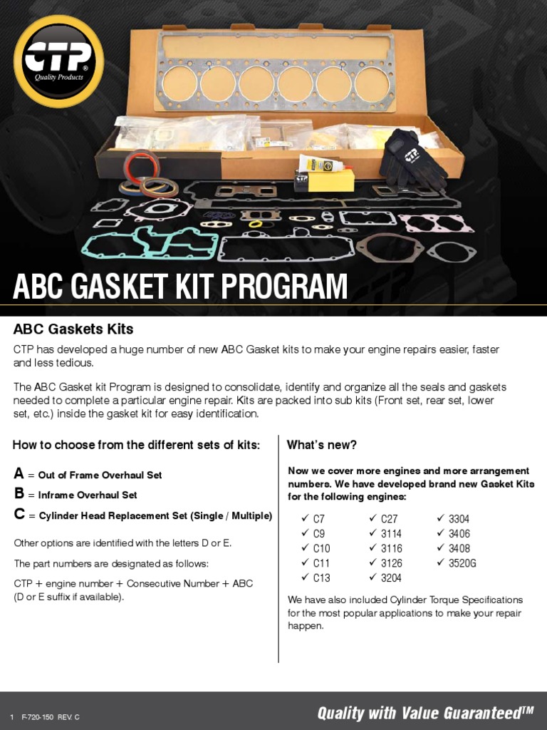 Abc Gasket Kit Program | PDF | Turbocharger | Rotating Machines