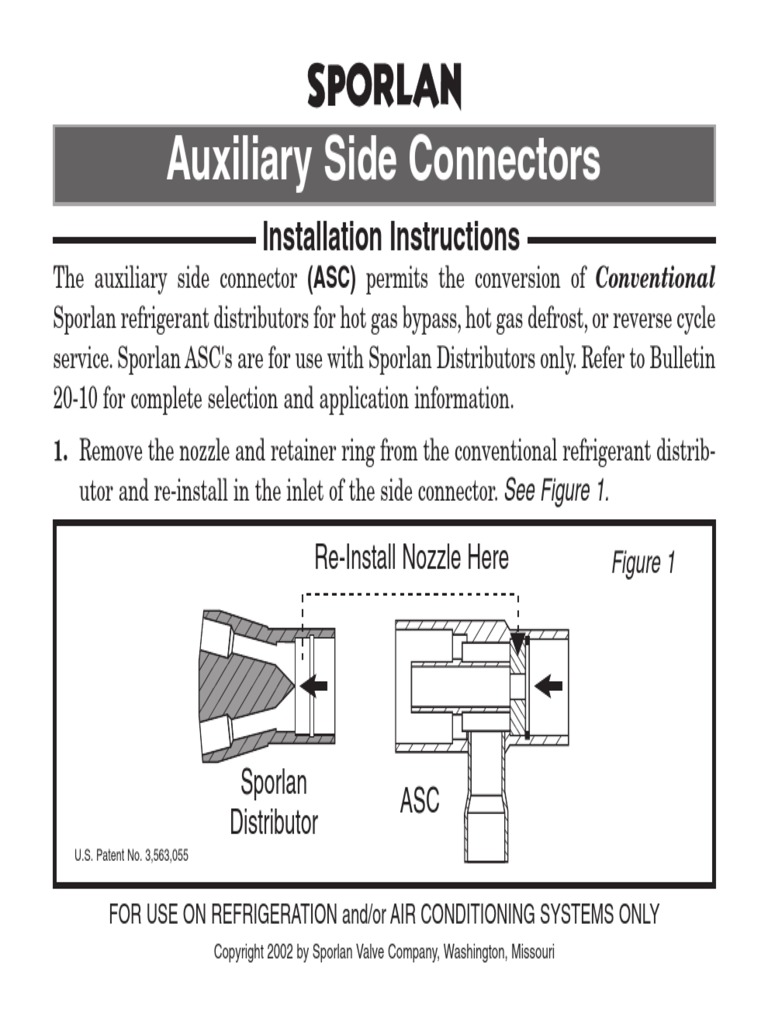 Auxiliary Side Connectors: Installation Instructions | PDF