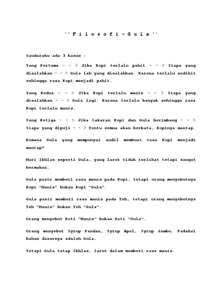 Filosofi Gula | PDF