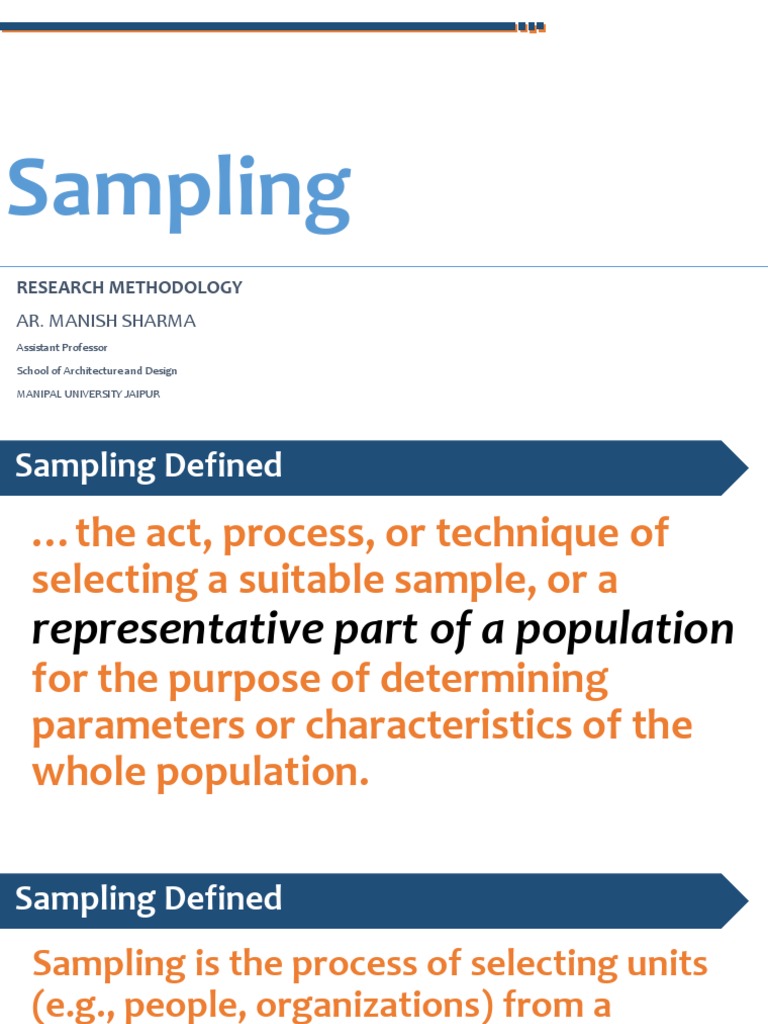 Sampling: Research Methodology | PDF | Sample Size Determination ...