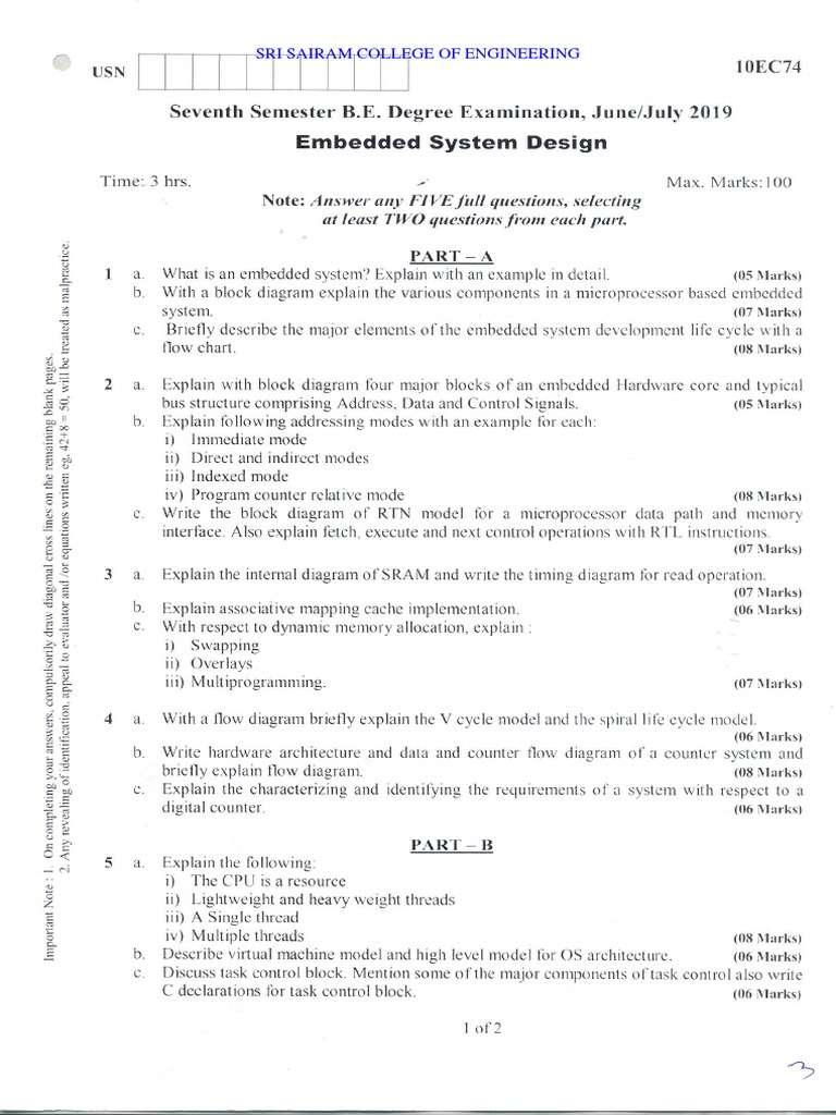 Embedded System Design PDF | PDF | Analog To Digital Converter | Cpu Cache