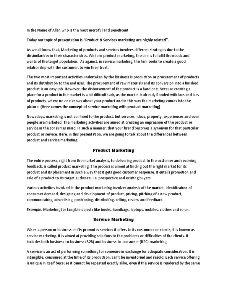 Product and Service Marketing | PDF | Marketing | Product (Business)