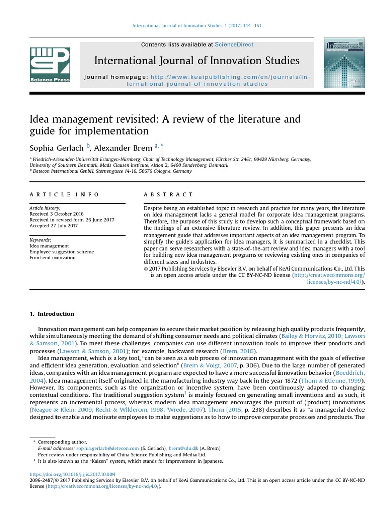 Idea Management | PDF | Innovation | Creativity