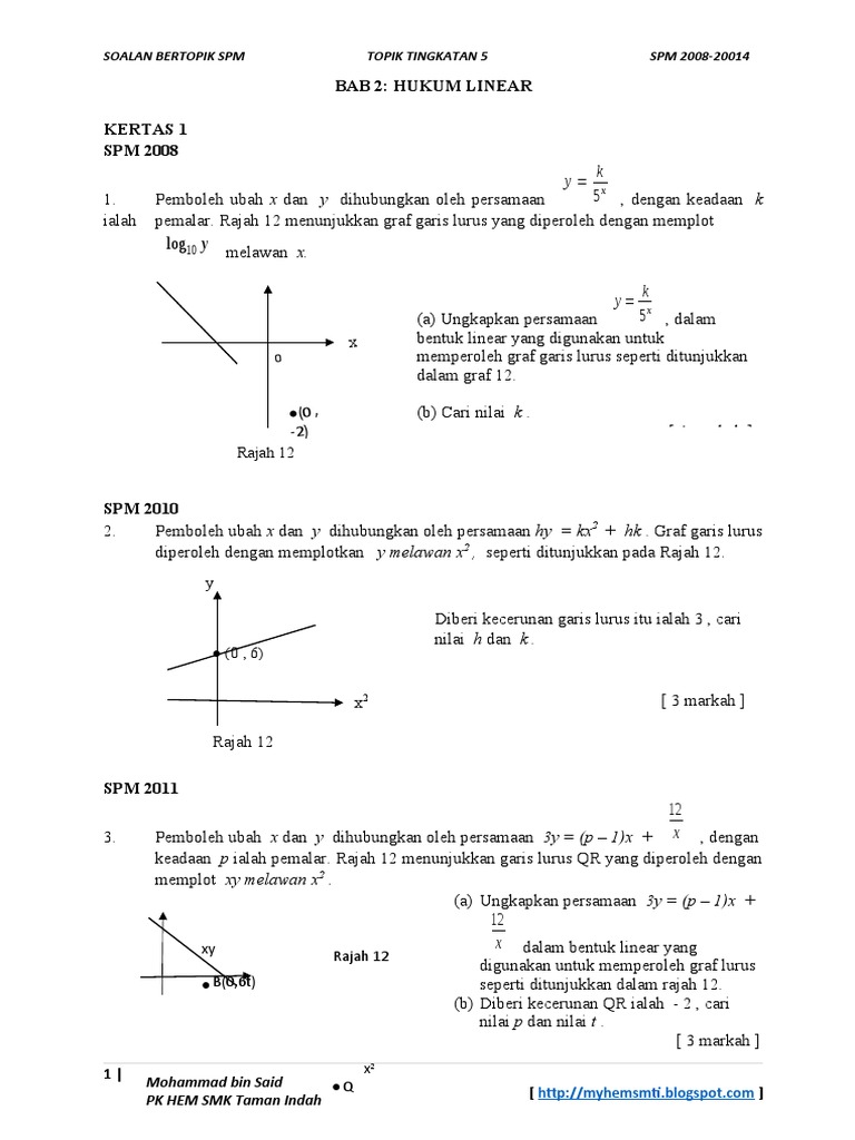 02bab 2 Hukum Linear | PDF