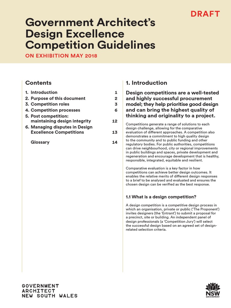 Draft Design Excellence Competition Guidelines 2018 05 | PDF ...