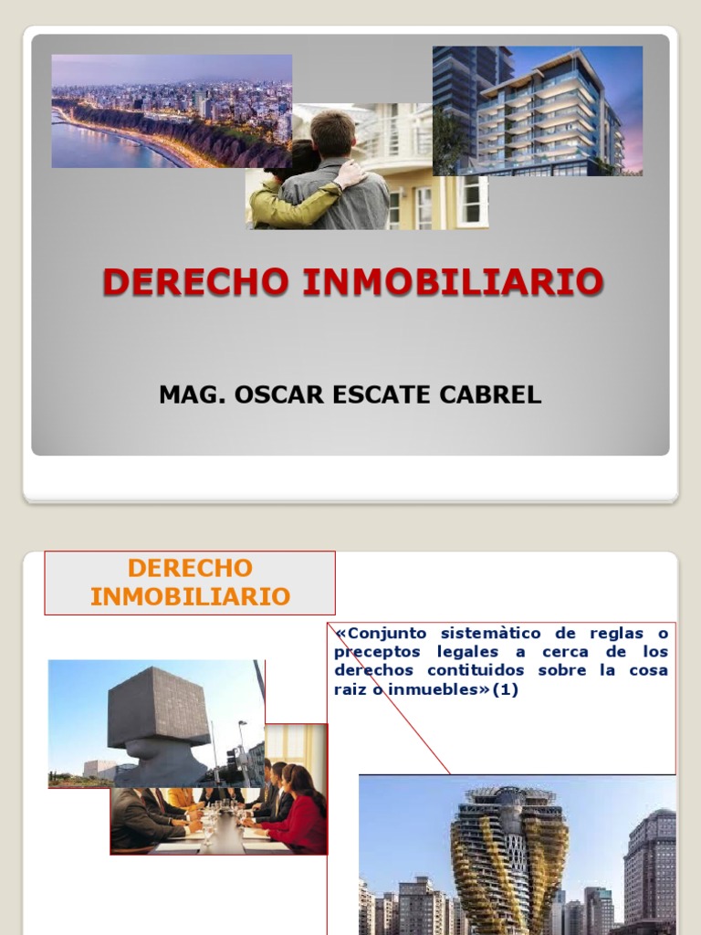 Curso Derecho Inmobiliario | PDF | Posesión (Ley) | Propiedad