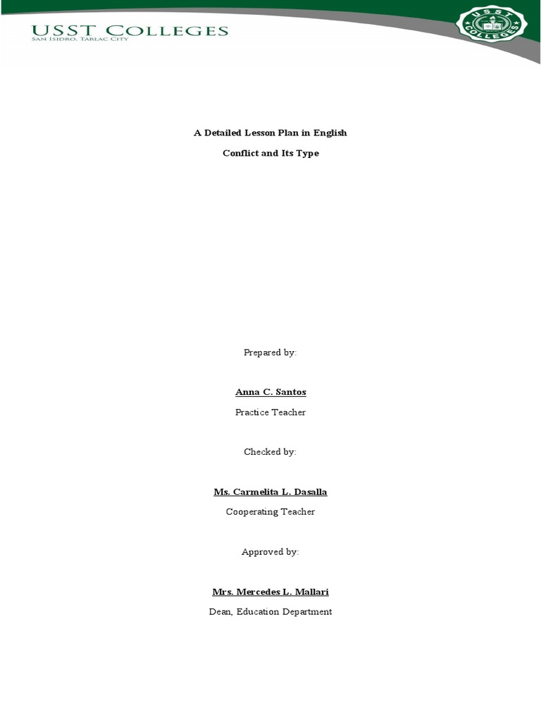 Understanding Conflict: A Lesson Plan on Defining Conflict and ...