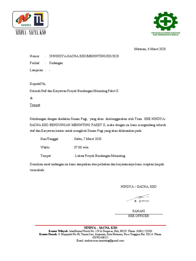 Undangan Senam PDF | PDF