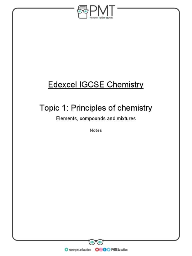 IGCSE Chemistry: Elements and Mixtures | PDF | Laboratories ...