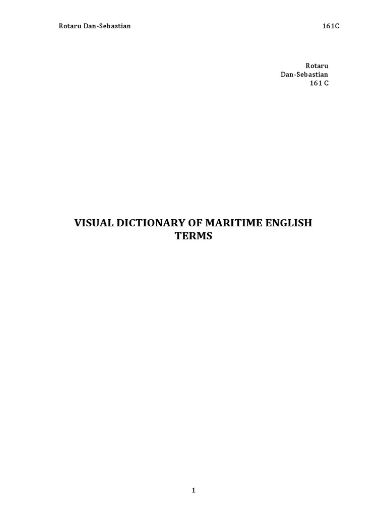 Maritime English Terms Dictionary | PDF | Ships | Propeller