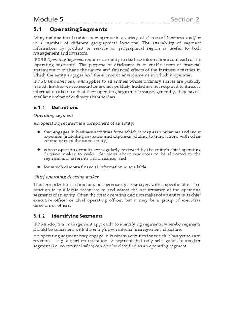 Operating Segments PDF | PDF | Corporations | Business Economics