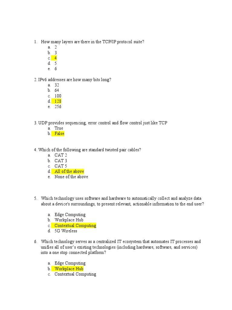 Sample2-Final Exam | PDF | Internet Protocol Suite | Deep Learning