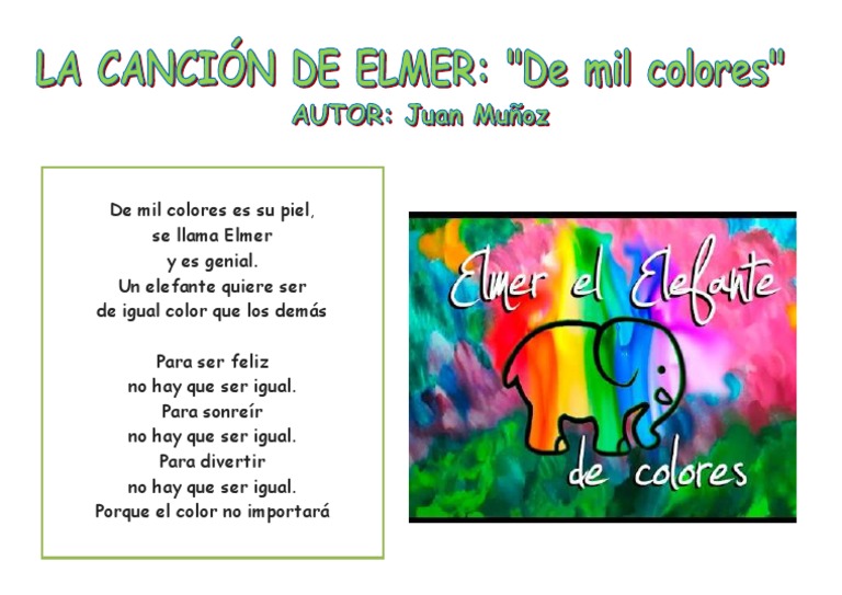 De Mil Colores Canción de ELMER | PDF