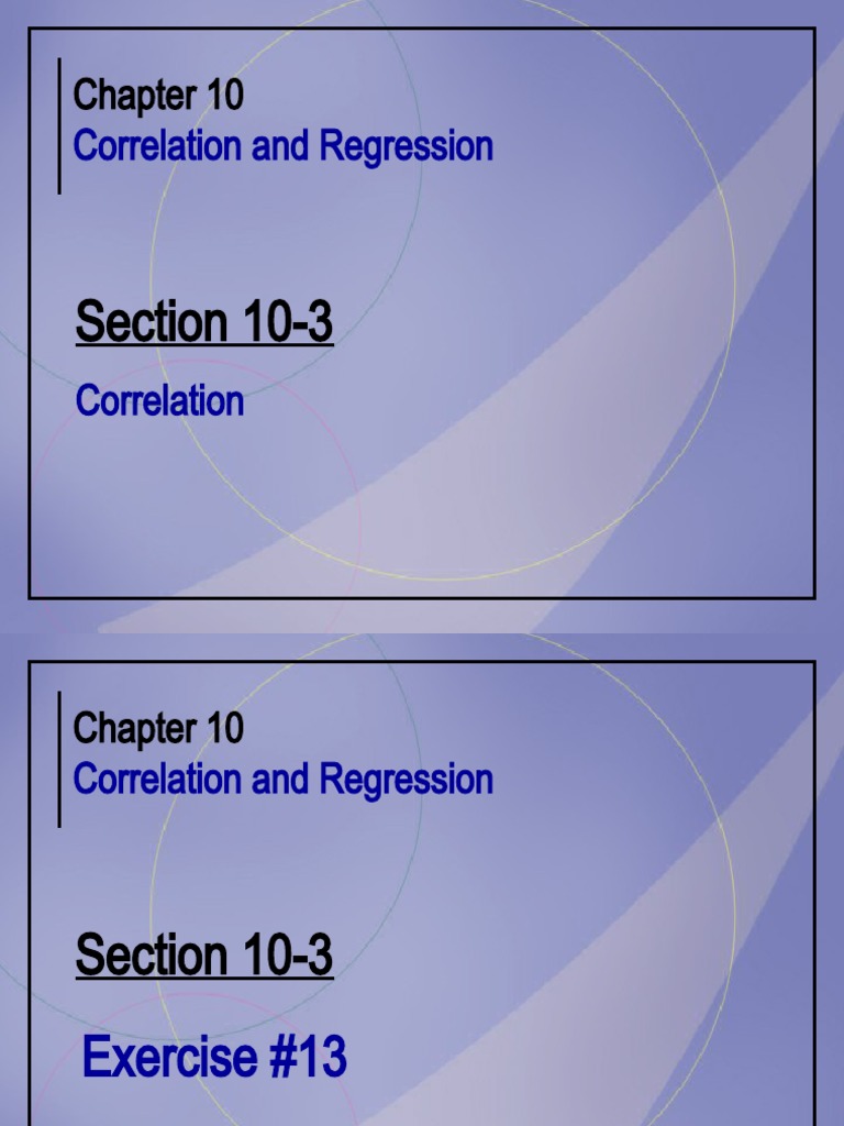 Chapter 10 Correlation and Regression Section 10 3 Correlation | Download Free PDF | Correlation ...